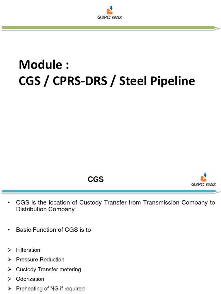 2.1 CPRS, DRS, CGS, Steel Pipeline | PDF | Pipeline Transport | Pipe ...