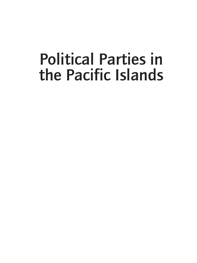 Political Parties in The Pacific Islands PDF | PDF | Fiji | Vanuatu