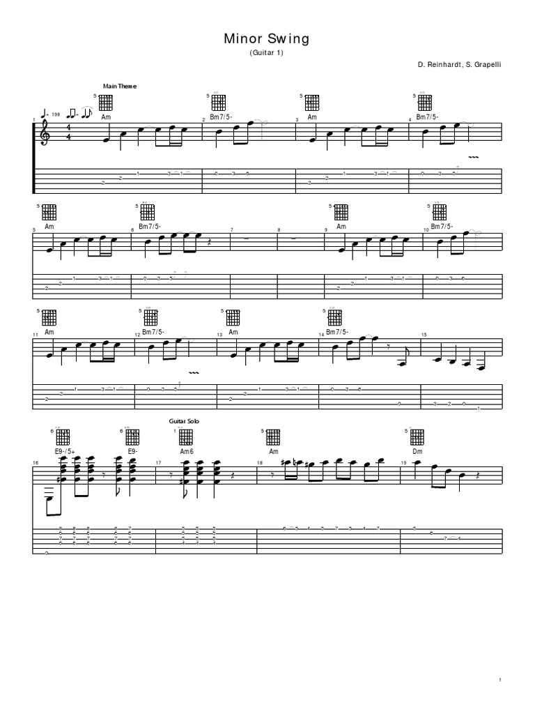 TuxGuitar Minor Swing | PDF | Elements Of Music | Music Theory