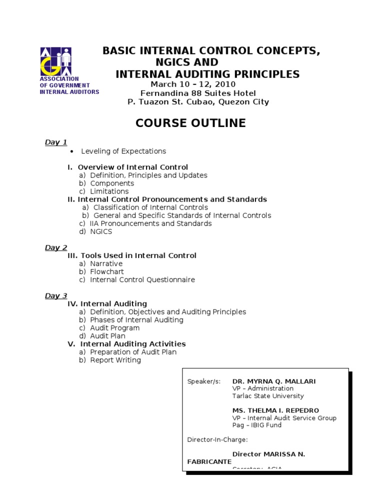 Basic Internal Control Concepts | PDF