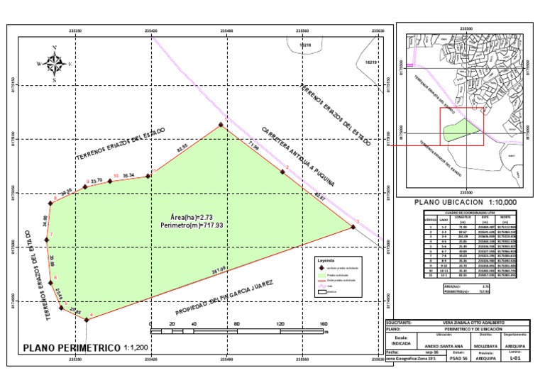 Plano Perimetrico y Ubicacion (A-3) PDF | PDF