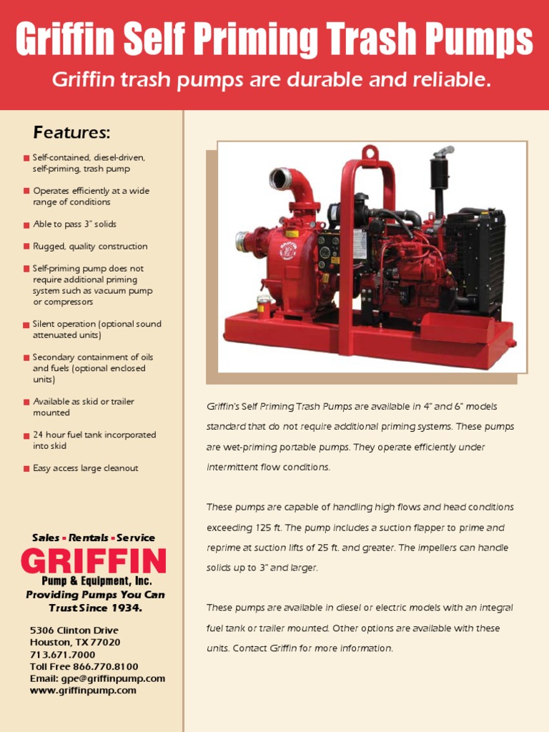 Griffin Trash Pumps Are Durable and Reliable.: Features | PDF ...