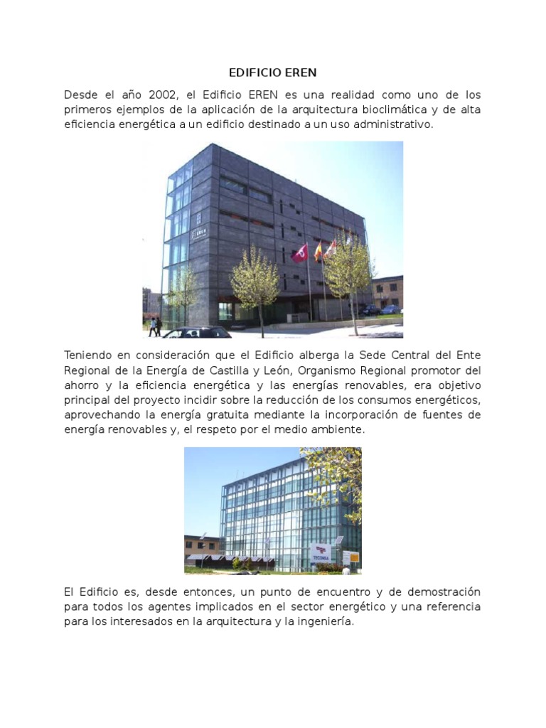 Edificio Eren | PDF | Energía solar | Tecnologías sostenibles