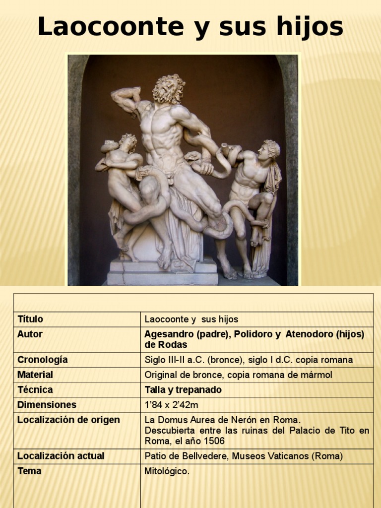 Laocoonte y sus hijos: mito y escultura | PDF | Miguel Ángel | Escultura