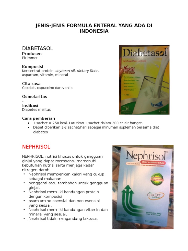 Jenis Formula Makanan | PDF