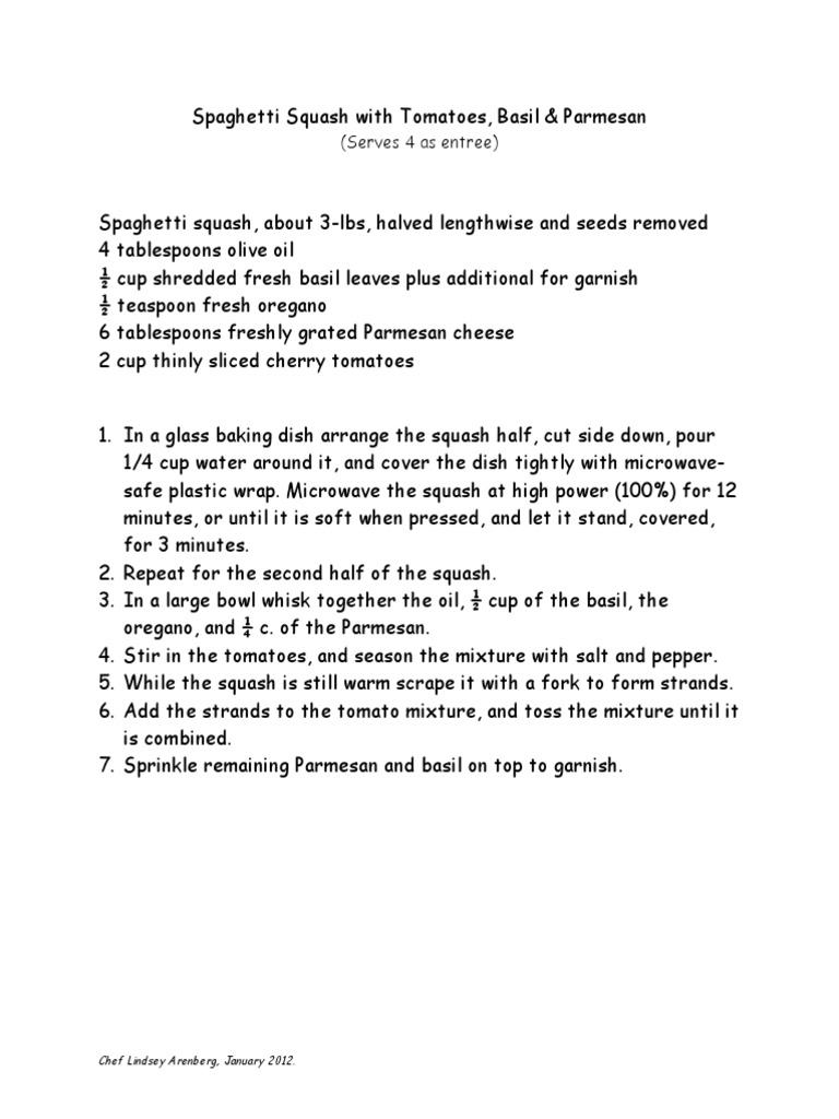 Spaghetti Squash | PDF