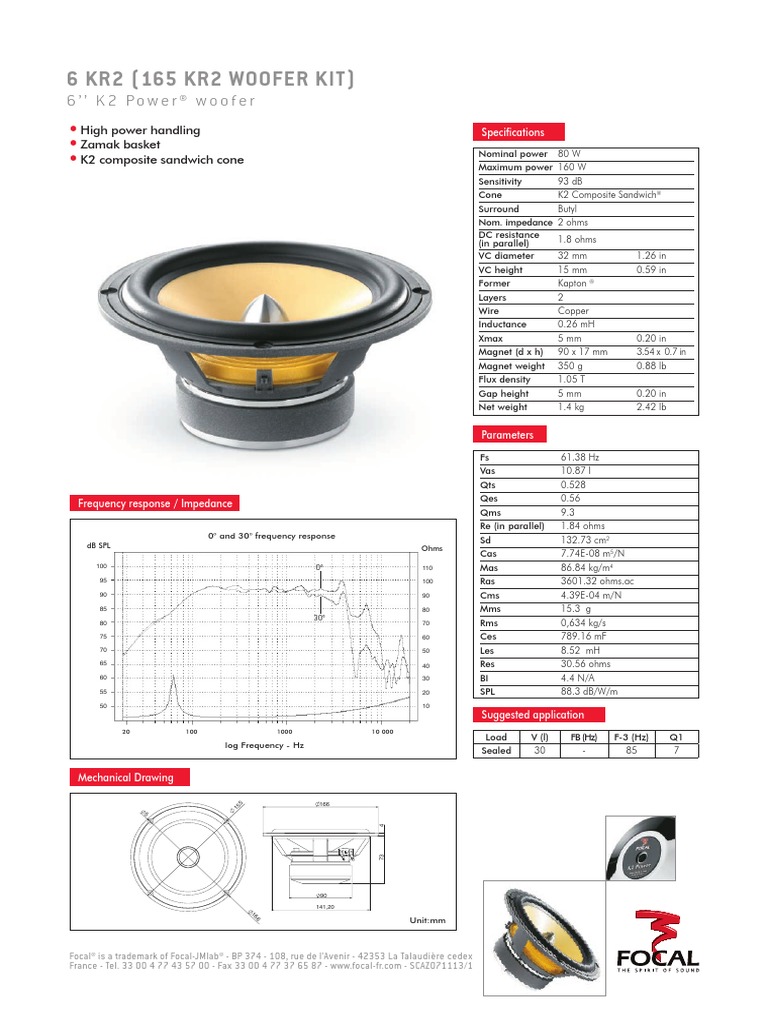 Woofer Specifications for Audiophiles | PDF | Science & Mathematics ...