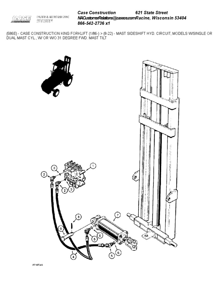 Mast Sideshift Hyd. Circuit, Models W/single or Dual Mast Cyl., W/ or W ...