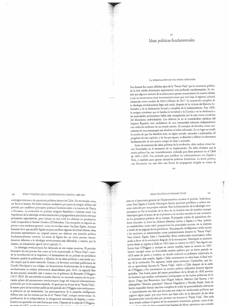 Simon Collier - Ideas y Politica de La Independencia Chilena | PDF