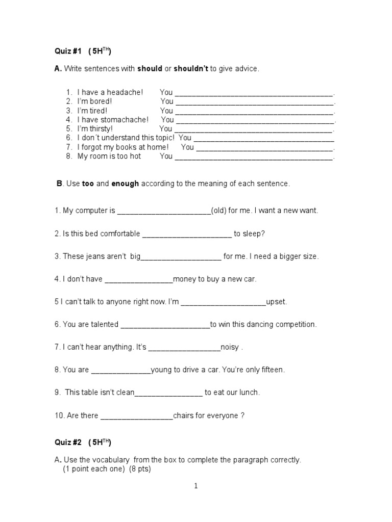 Test Practice 5th Il TEST-IlI PERIOD 2016 | PDF | Verb | Syntax