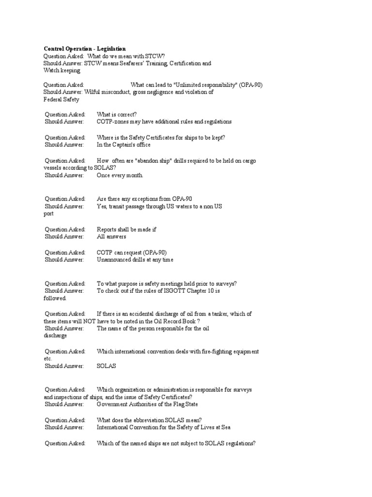 OPA-90 Compliance and Safety Drills | PDF | Ships | Oil Spill