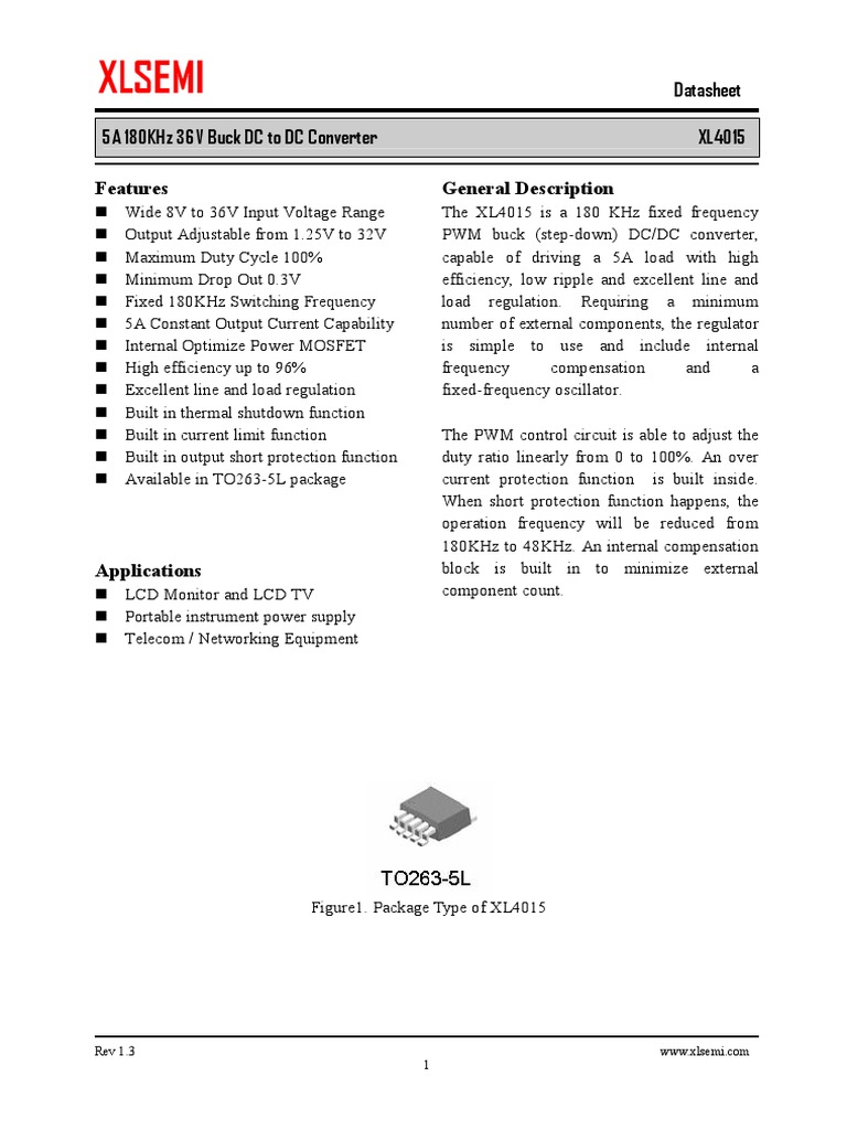 XL4015-datasheet.pdf | Electrical Engineering | Electricity