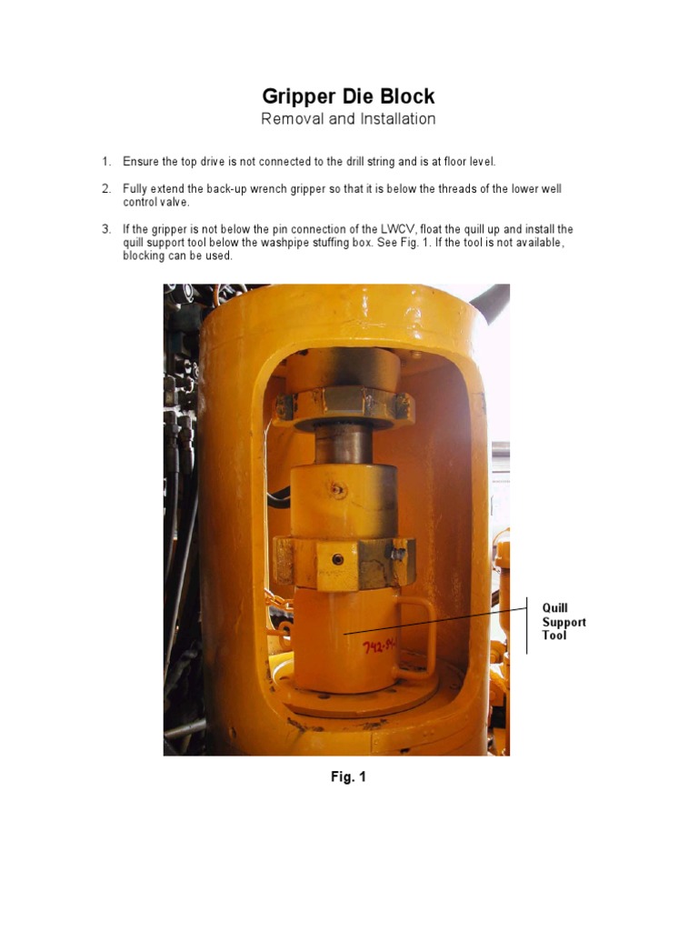 Gripper Die Block: Removal and Installation | PDF