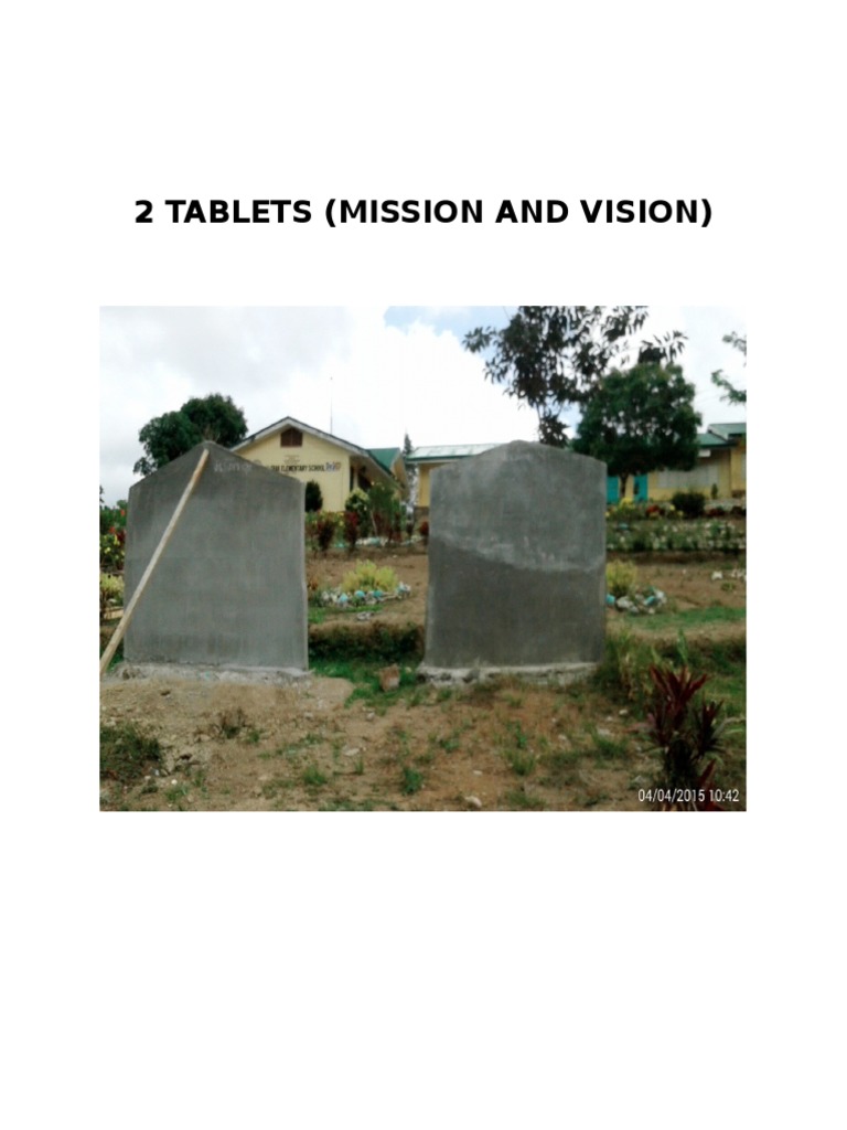 2 Tablets (Mission and Vision) | PDF