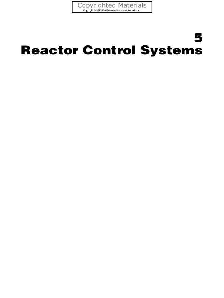 5 Reactor Control Systems | PDF | Chemical Reactor | Stoichiometry