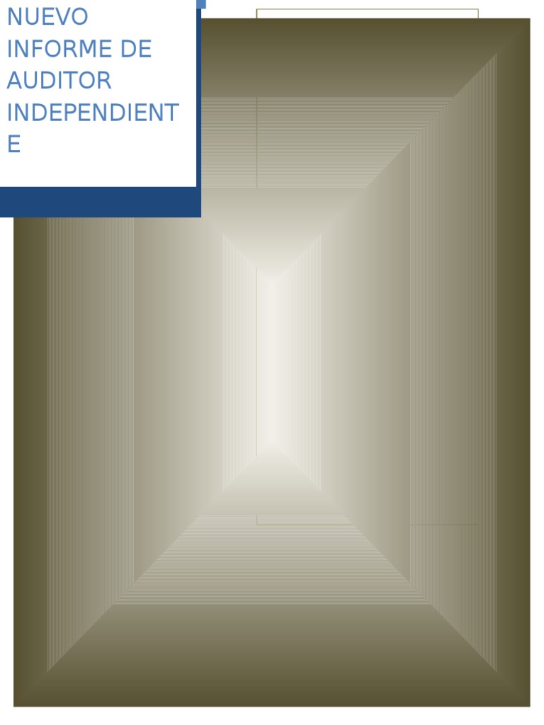 Nuevo Informe de Auditor Independiente | PDF | Contralor | Auditoría financiera