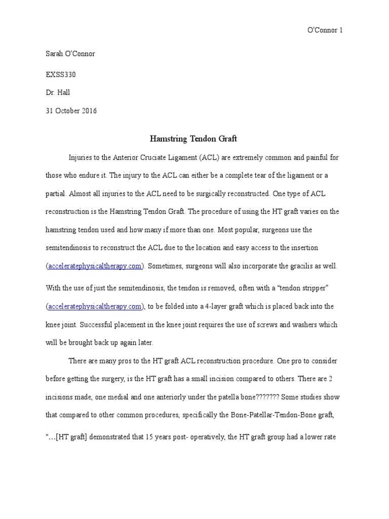 330 Graft Paper | PDF | Knee | Surgery