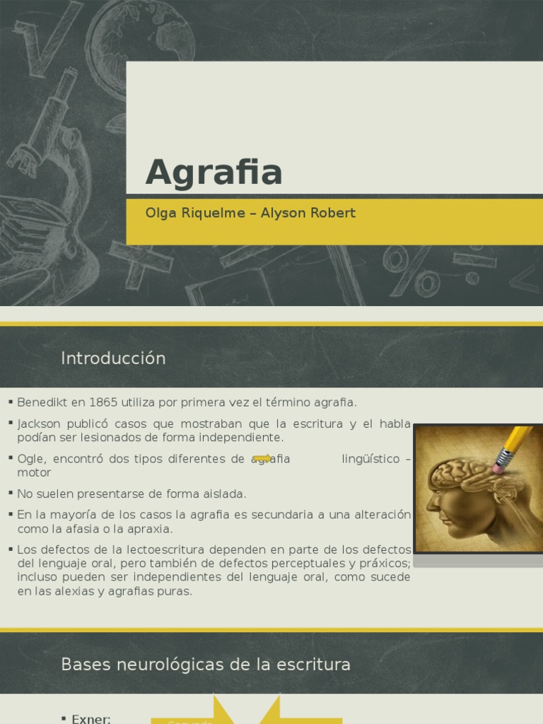 Agrafia | PDF | Afasia | Medicina CLINICA