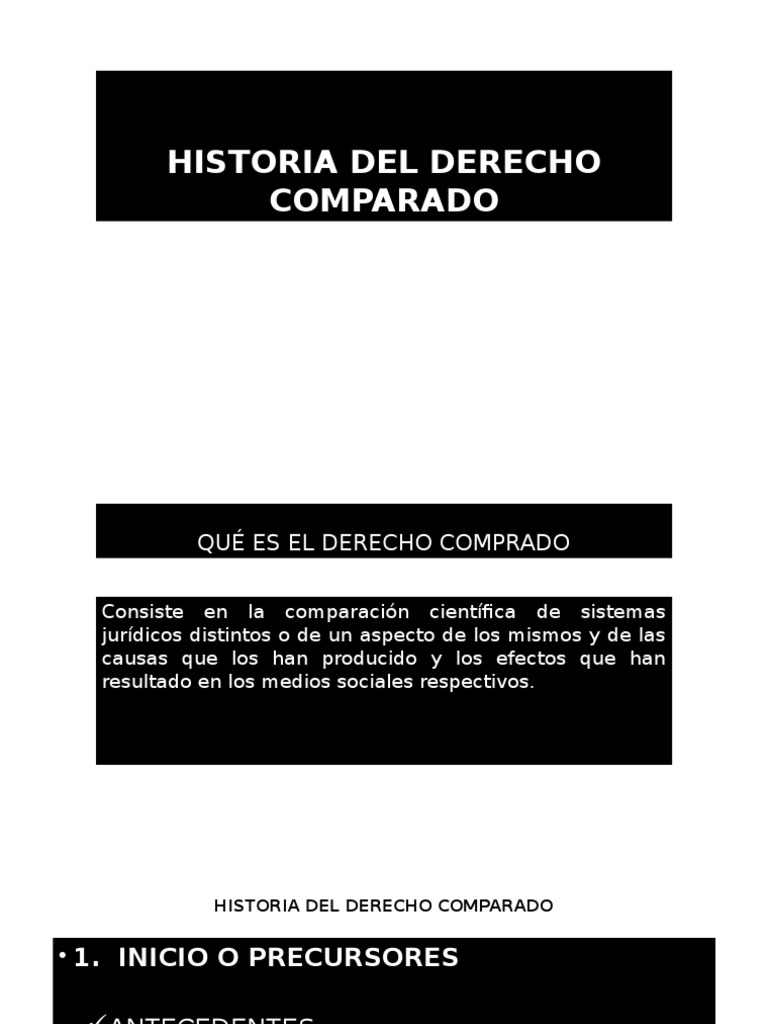 Diapositivas Historia Del Derecho Comparado | PDF | Sociedad | Science