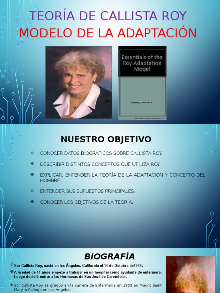 Teoría de la adaptación de Callista Roy | PDF | Teoría | Enfermería