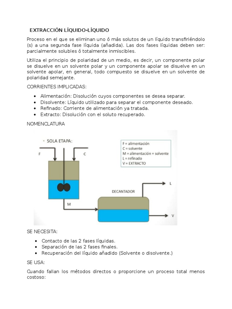 EQUILIBRIO LÍQUIDO-LÍQUIDO | Fase (materia) | Solvente