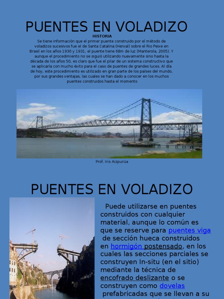 Puentes en Voladizo | PDF | Puente | Edificios y estructuras