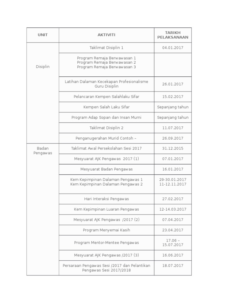 Takwim Hem 2017 | PDF