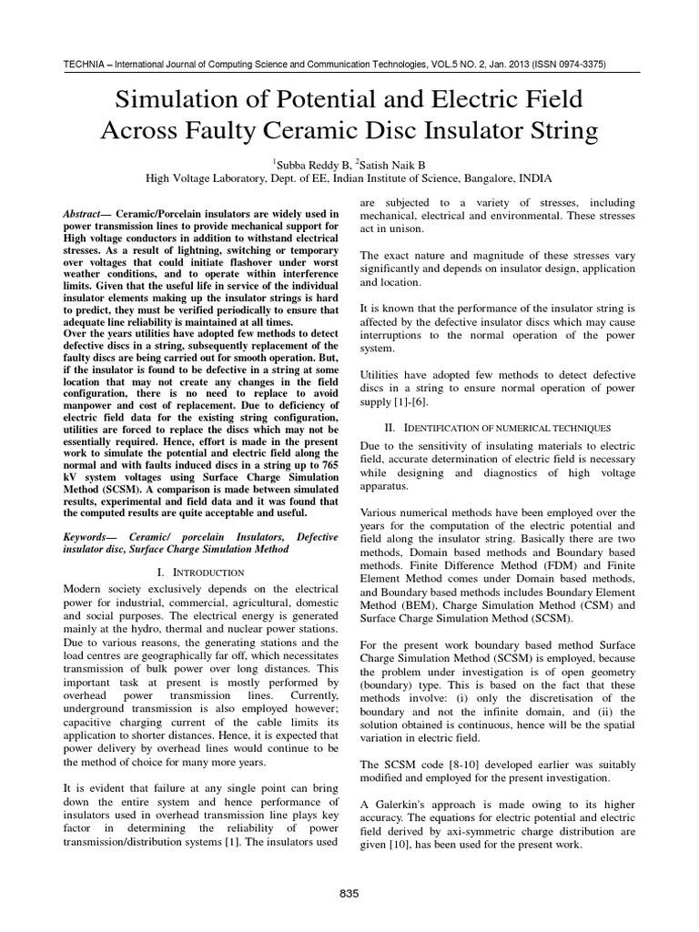 03-Simulation of Potential and Electric Field Across Faulty Ceramic Disc Insulator String ...