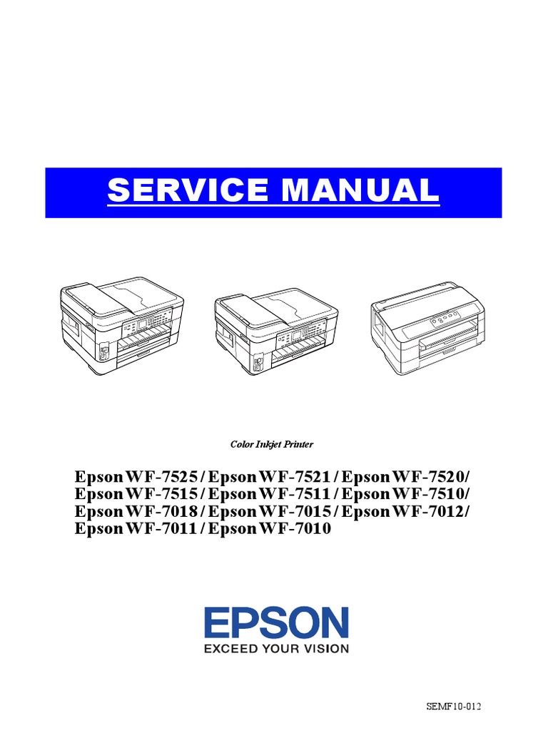 Epson-WF-7010-7015-7525-sm GUIA TOTAL DE PARTES PDF | PDF