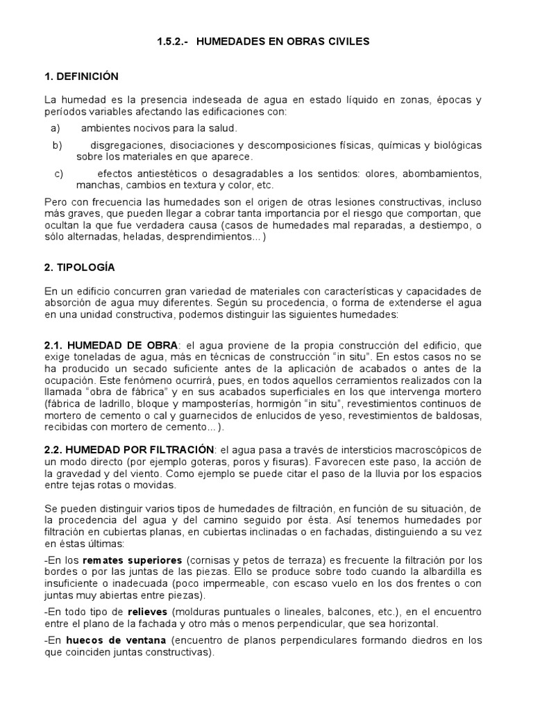 Tipos de Humedades en Edificaciones | PDF | Condensación | Corrosión