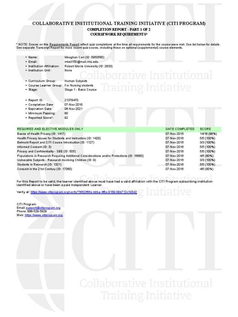 Citi Training | PDF | Privacy | Curriculum