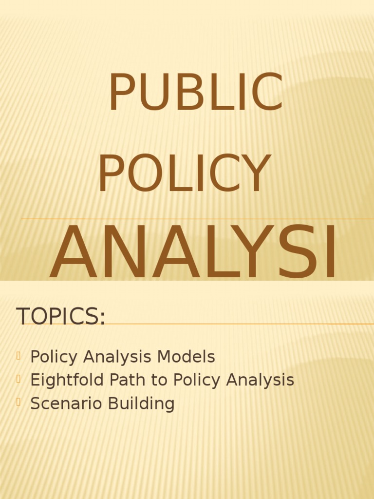 Public Policy Analysis Models | PDF | Policy | Game Theory
