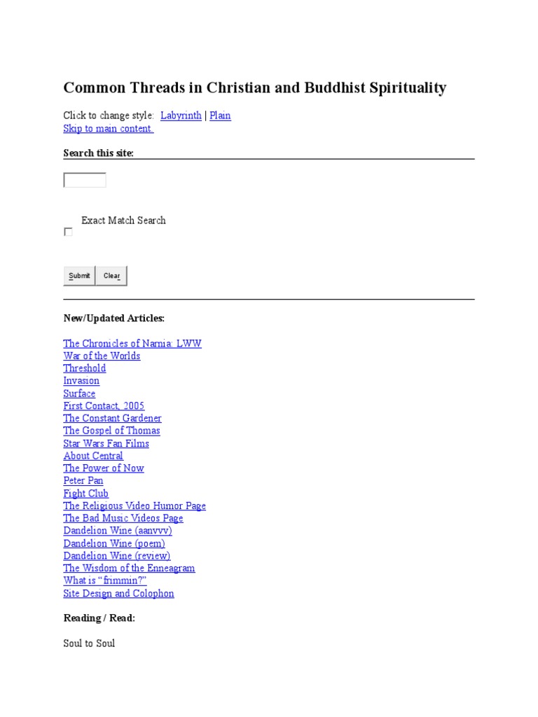 Common Threads in Christian and Buddhist Spirituality | PDF | Gautama ...