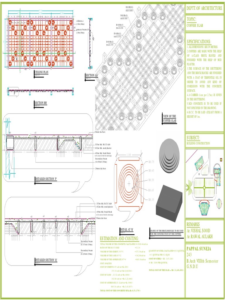 Coffer Slab Layout1 | PDF