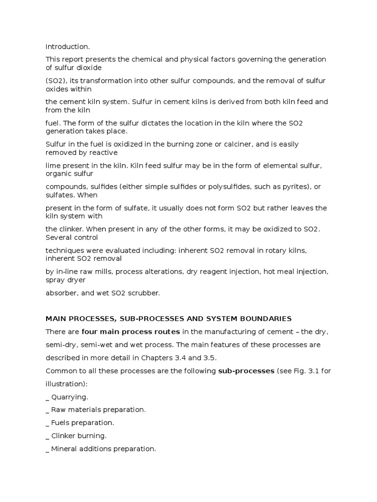 Main Processes, Sub-Processes and System Boundaries | PDF | Mill ...