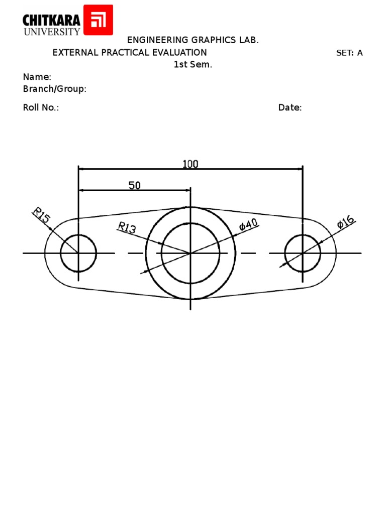 Engineering Graphics Lab. External Practical Evaluation 1st Sem. Name ...