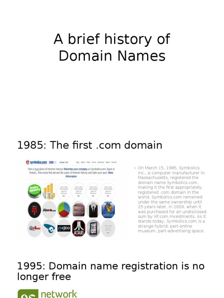 A Brief History of Domain Names | PDF | Domain Name | Application Layer Protocols