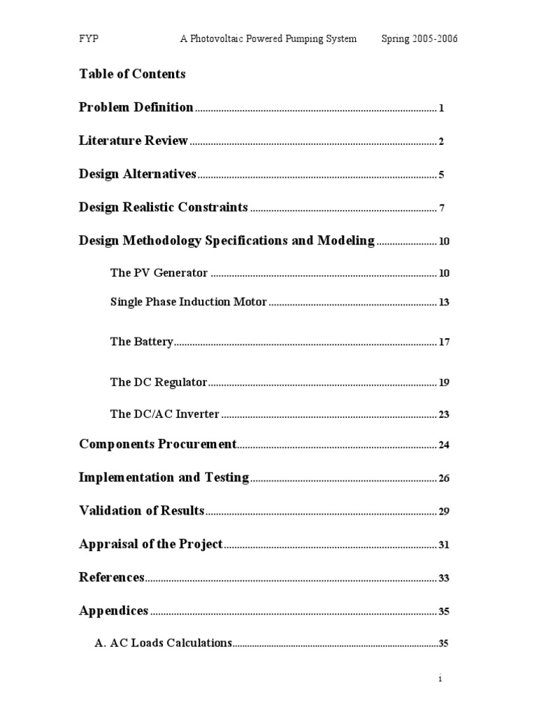 The PV Generator Single Phase Induction Motor The Battery The DC ...