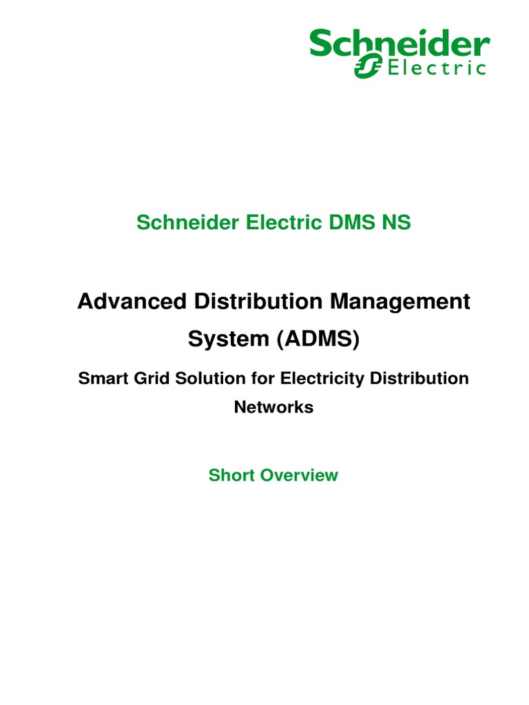 Schneider Electric ADMS Smart Grid Solutions | PDF | Smart Grid ...