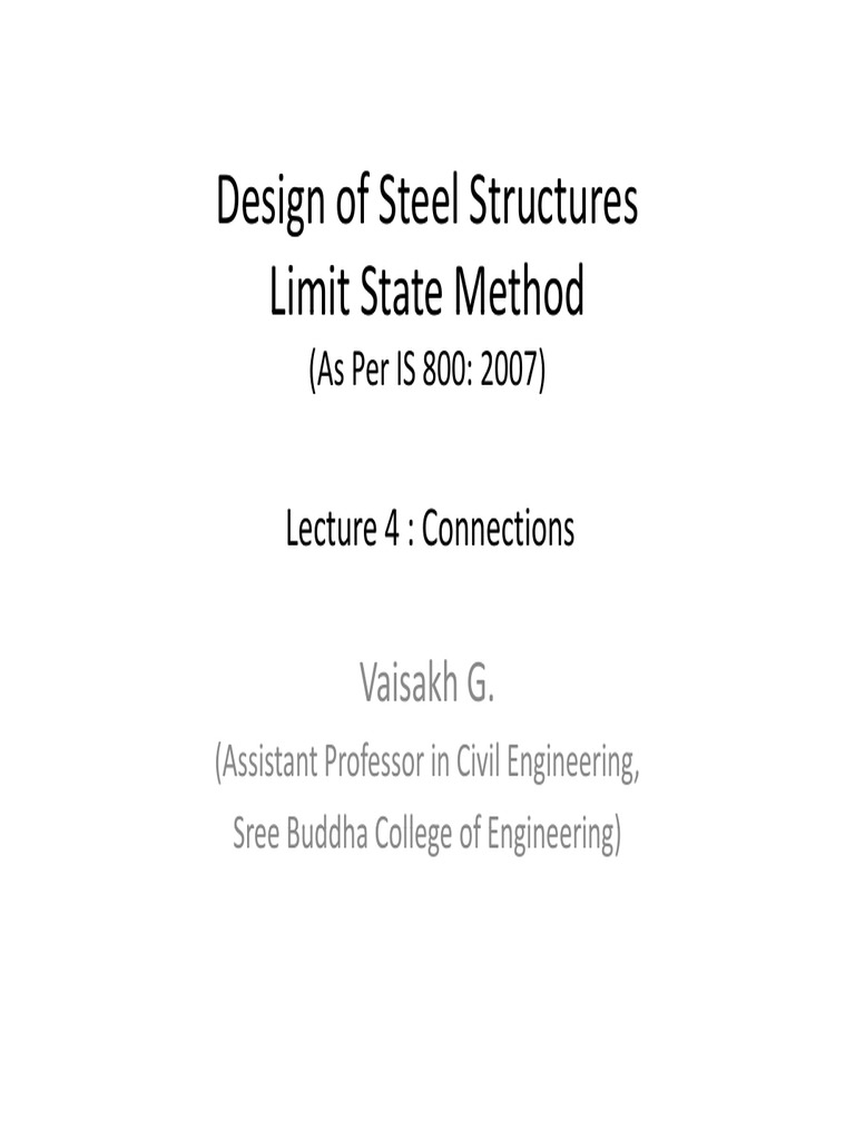 Steel Structure Connection Design Guide | PDF | Rivet | Screw