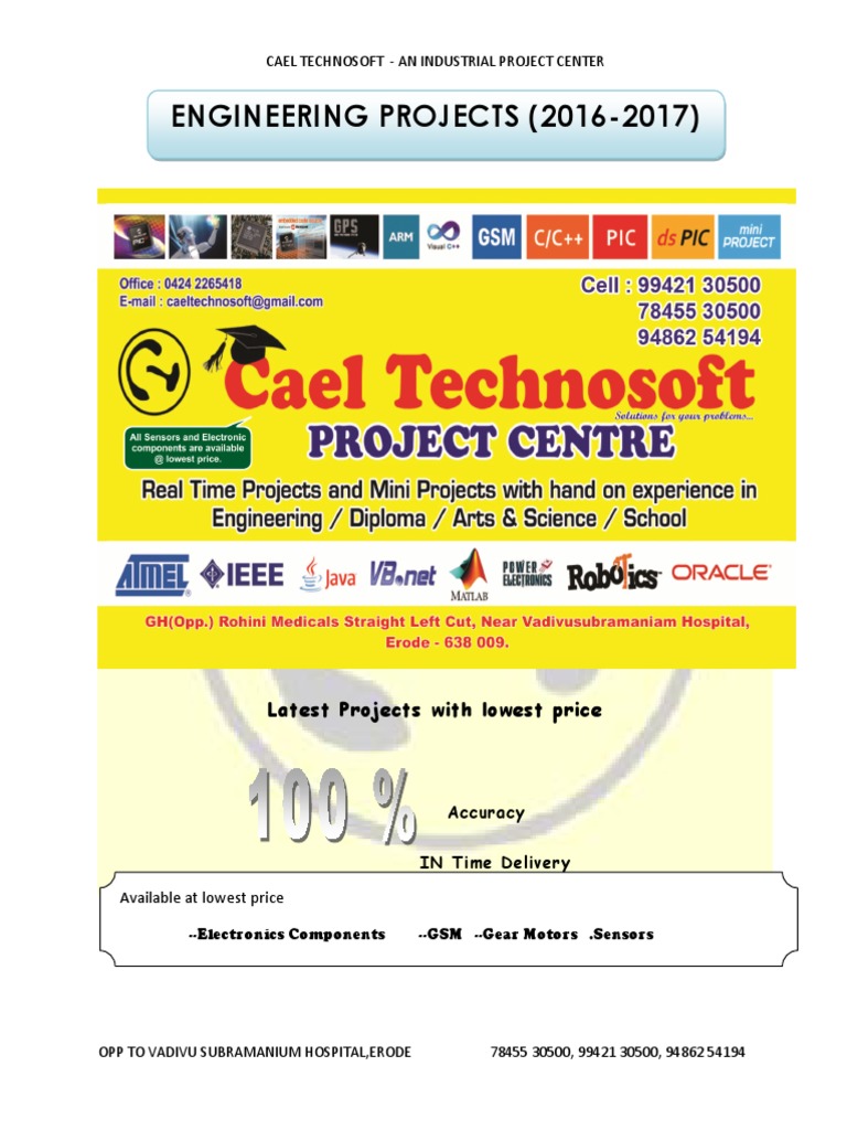 ENGINEERING PROJECTS (2016-2017) : Cael Technosoft - An Industrial ...