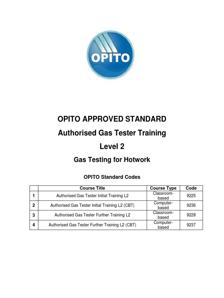 Authorised Gas Tester Training Level 2 Gas Testing For Hotwork PDF | PDF