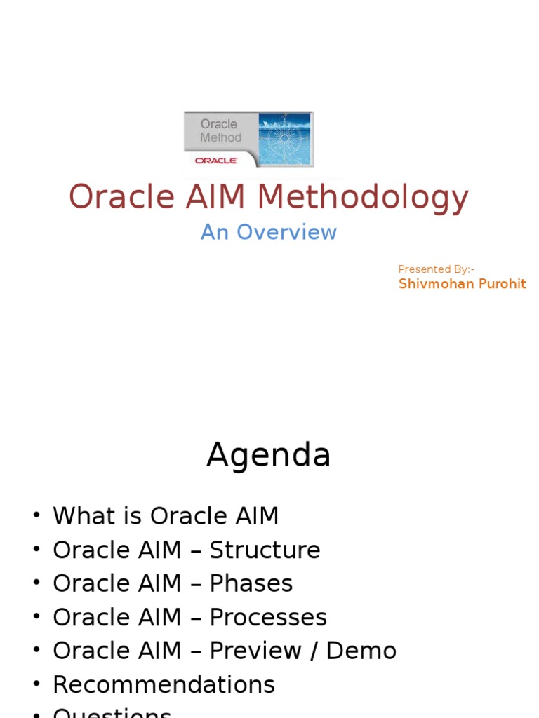 Oracle AIM Methodology: An Overview | PDF | Business Process | Software Development Process