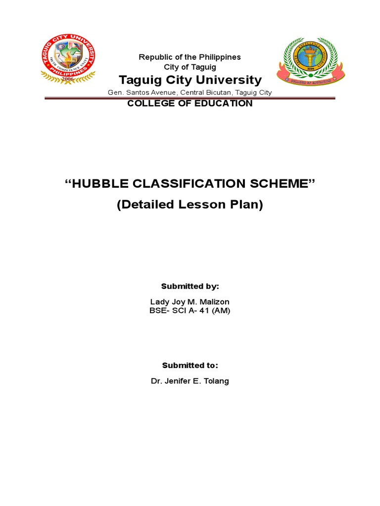 Hubble Classification Scheme Lesson Plan | PDF | Galaxy | Extragalactic ...