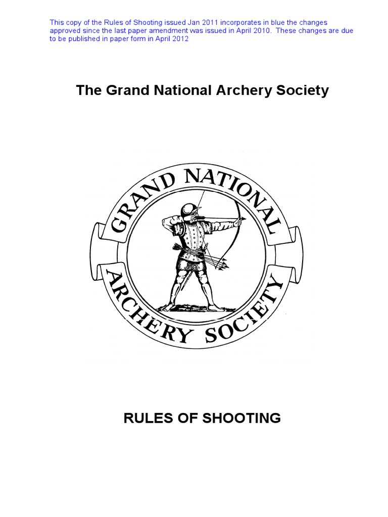Rules of Shooting Jan 2011 | PDF | Bow And Arrow | Archery