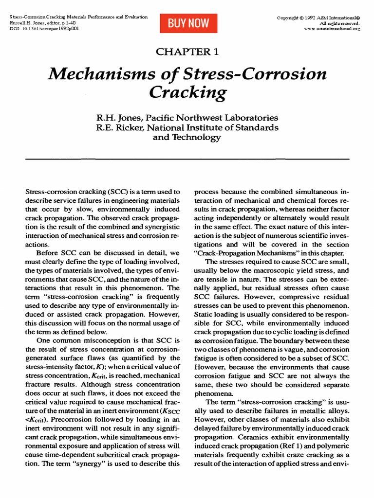 Stress Corrosion Cracking | PDF | Technology & Engineering