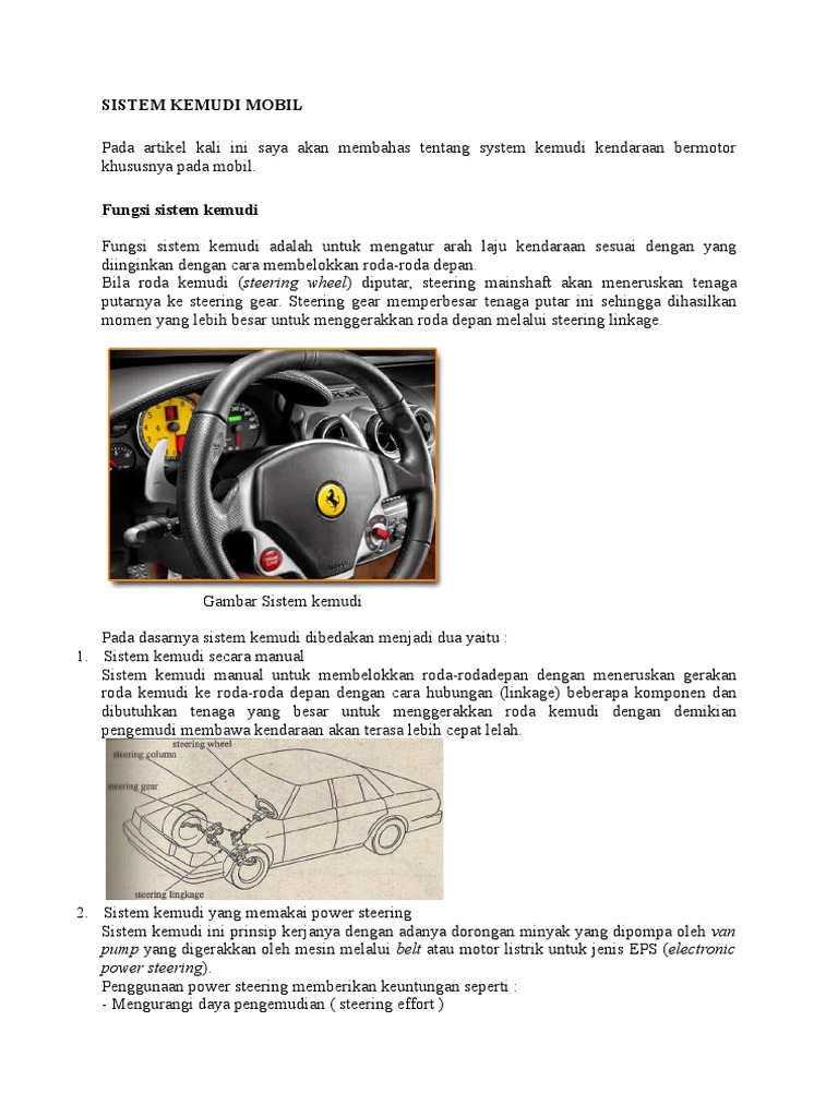 Sistem Power Steering | PDF