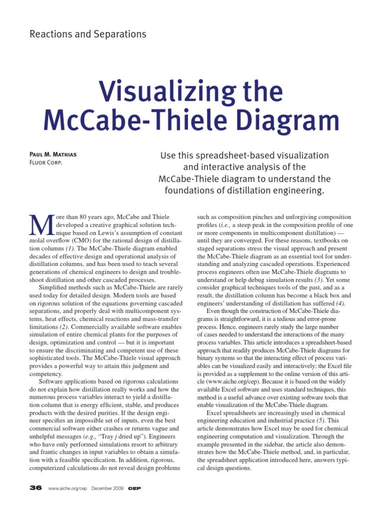 2009 McCabe Thiele Diagram | PDF | Distillation | Physical Chemistry