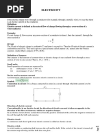 Class 10 Electricity Notes Summary | PDF | Electrical Resistance And ...