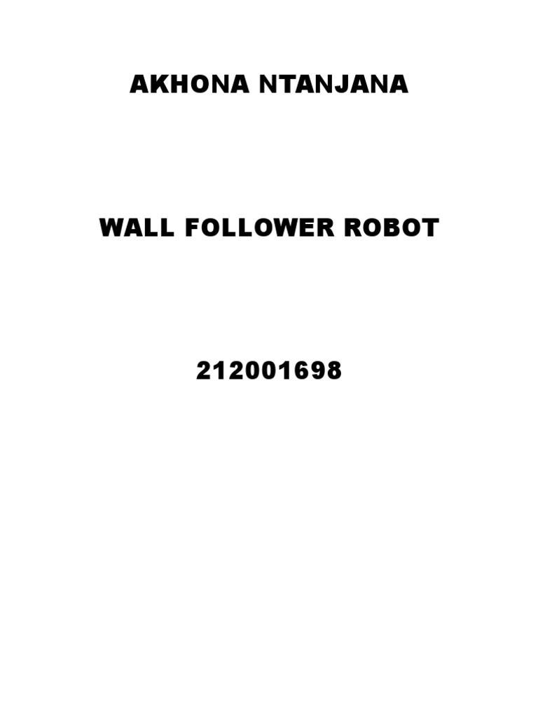 Wall Follower Robot1 | PDF | Arduino | Robot